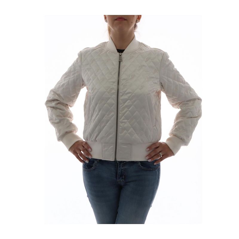 GUESS Дамско яке цвят бял - OneMoreTrend