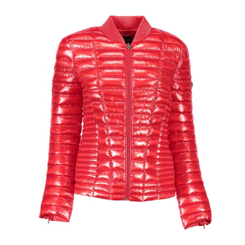 GUESS Дамско яке цвят червен - OneMoreTrend