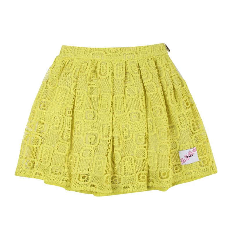 MSGM Детска пола цвят жълто-зелен - OneMoreTrend