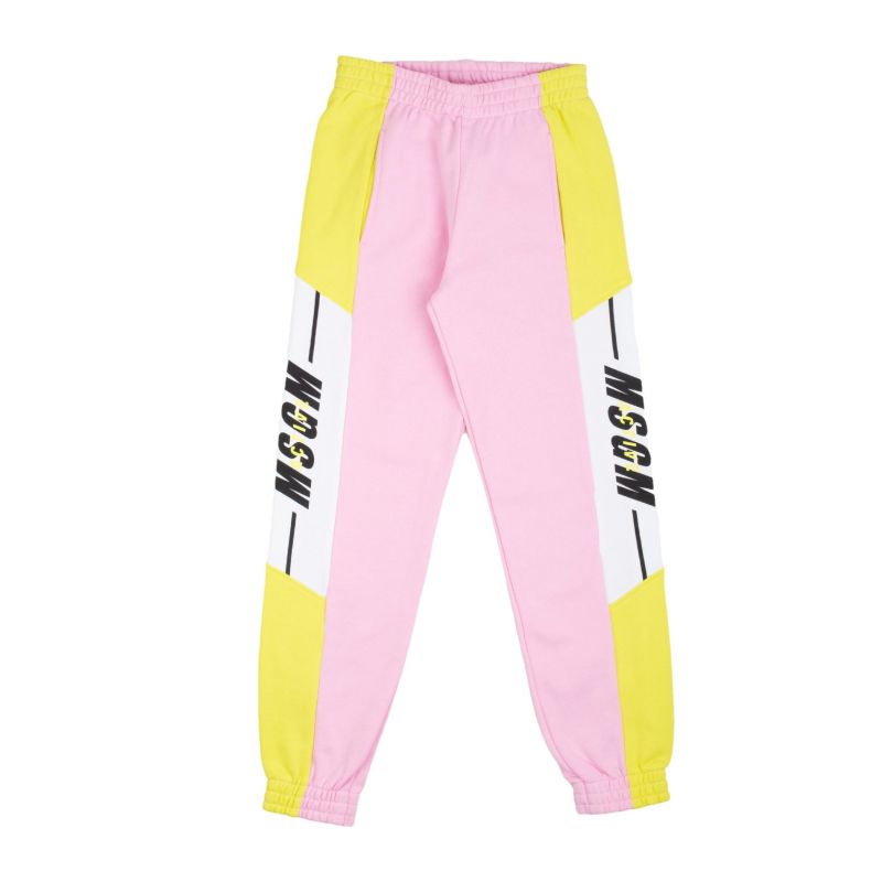 MSGM Детски панталон цвят lime pink - OneMoreTrend