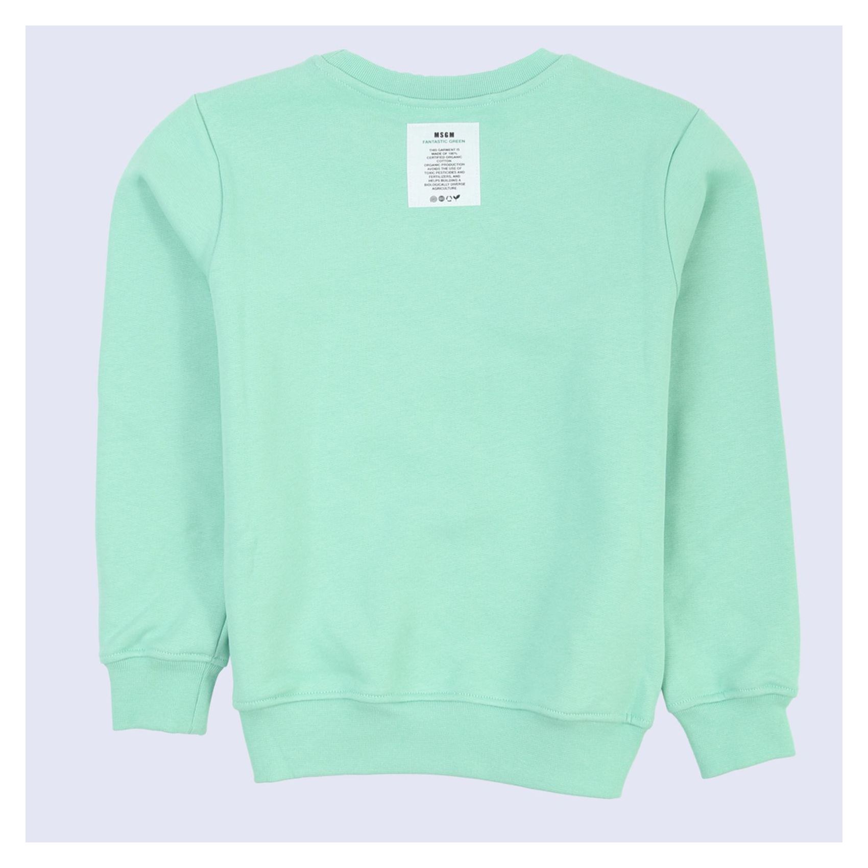 MSGM Детски суичър цвят зелен - OneMoreTrend