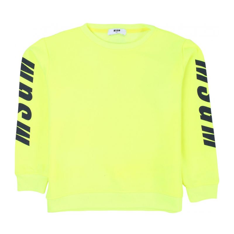 MSGM Детски суичър момче цвят giallofluo - OneMoreTrend