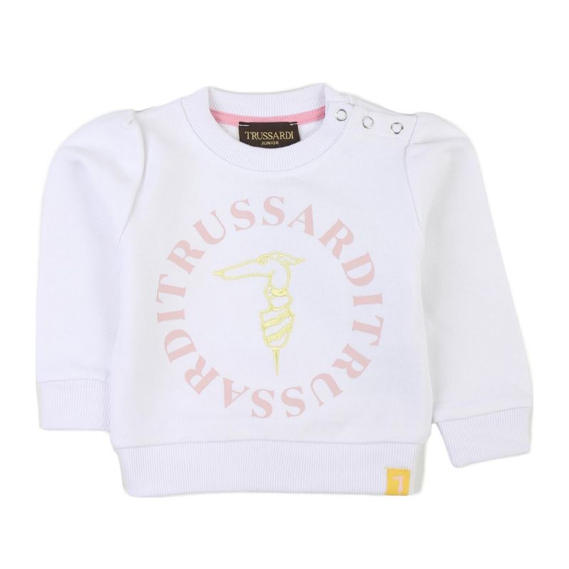TRUSSARDI KIDS Детски суичър момче цвят бял - OneMoreTrend