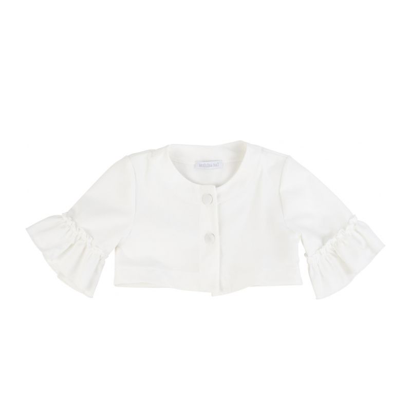 MEILISA BAI Жилетка за момиче цвят бял - OneMoreTrend