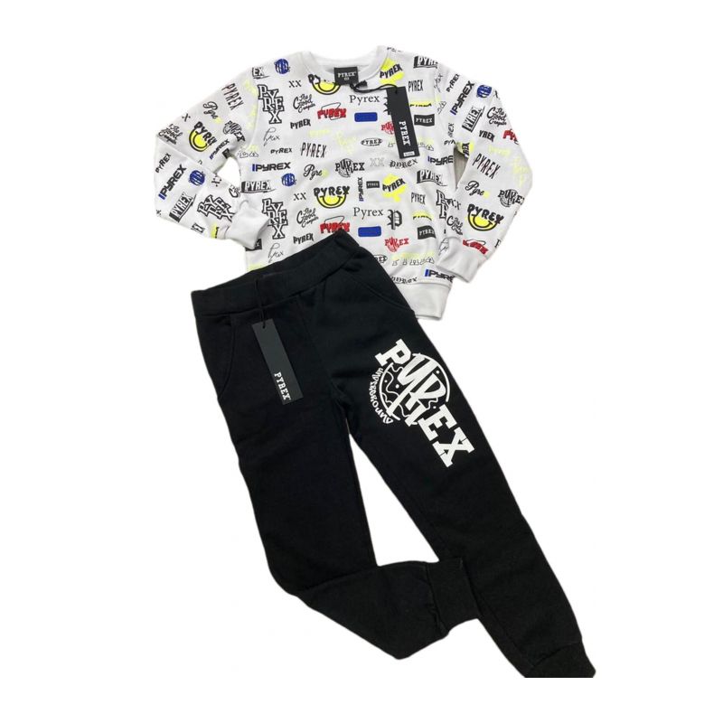 PYREX Комплект детски дрехи момче цвят черен бял - OneMoreTrend