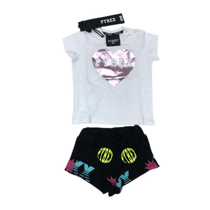 PYREX Комплект детски дрехи момиче цвят бял черен - OneMoreTrend