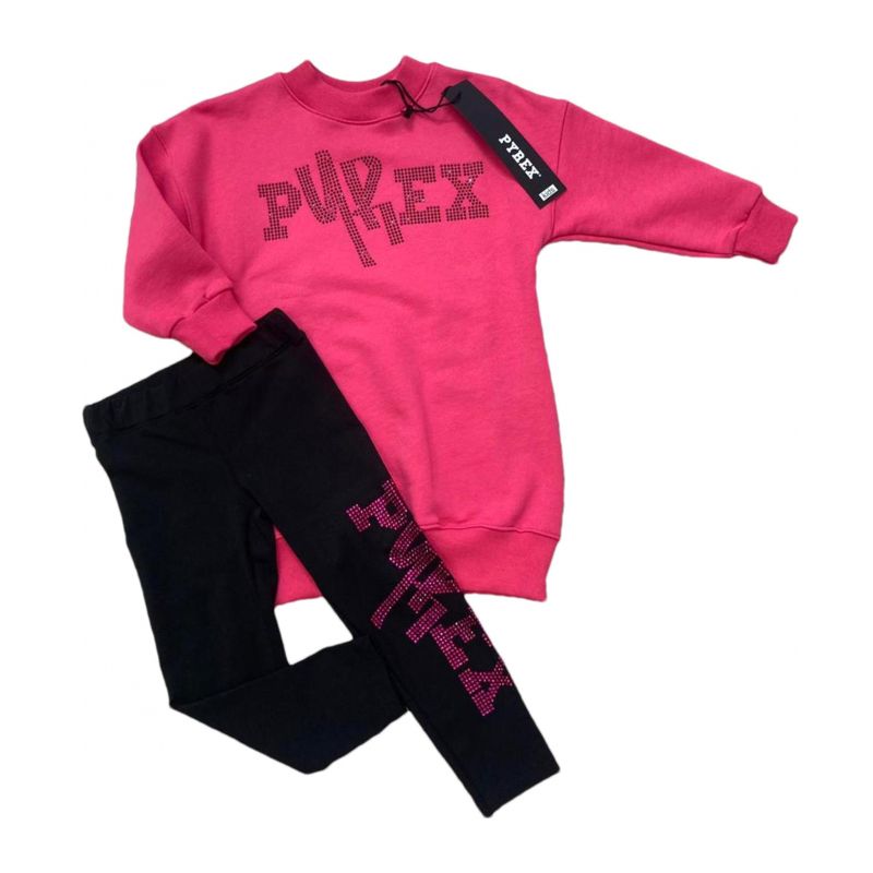 PYREX Комплект детски дрехи момиче цвят черен фуксия - OneMoreTrend