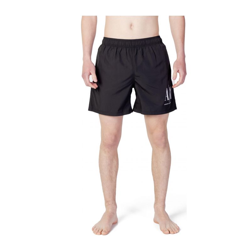 ARMANI EXCHANGE Мъжки бански цвят черен - OneMoreTrend