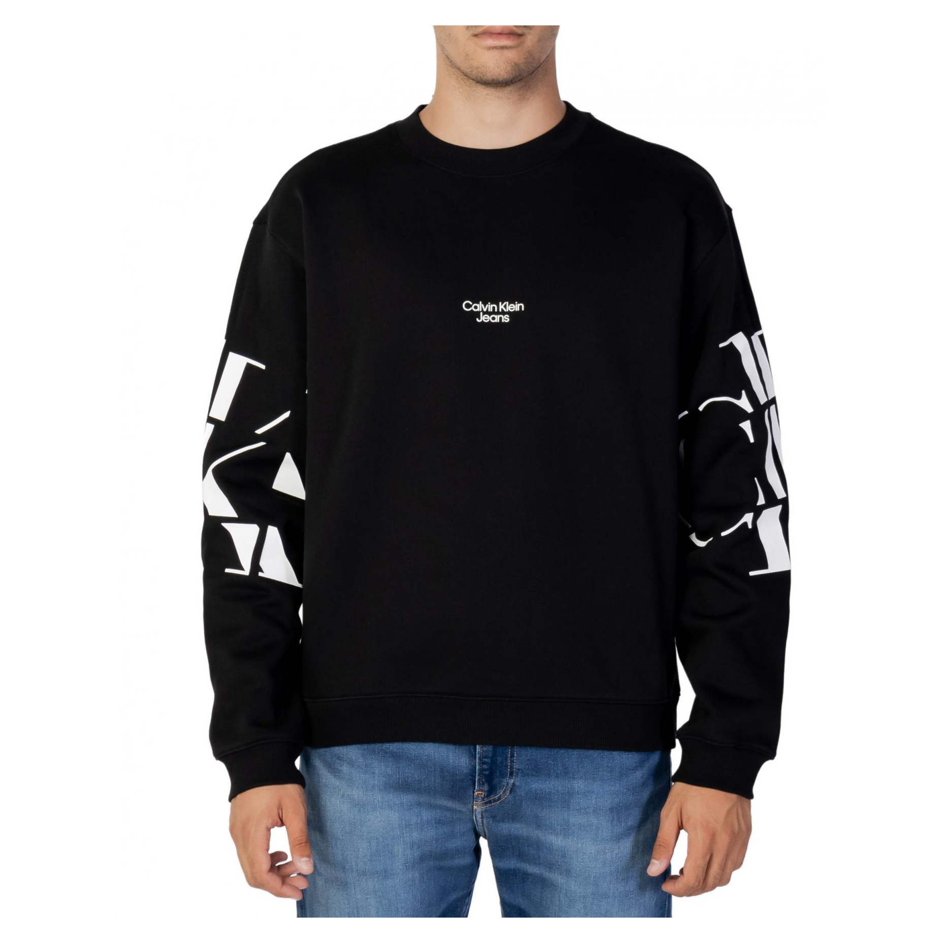 CALVIN KLEIN Мъжки суичър цвят черен - OneMoreTrend