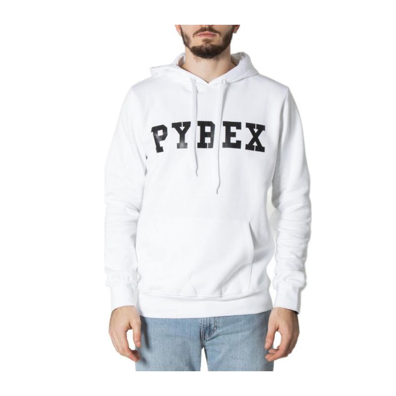 PYREX Мъжки суичър цвят бял - OneMoreTrend