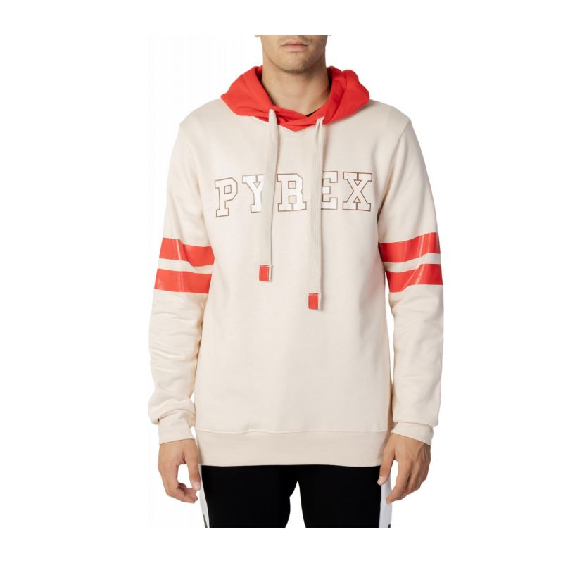 PYREX Мъжки суичър цвят бял - OneMoreTrend