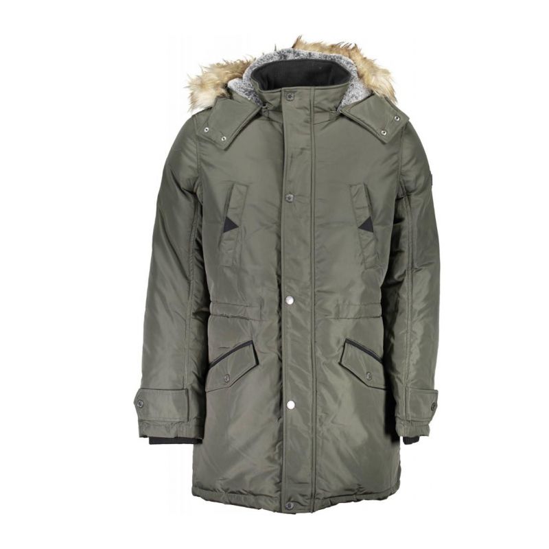 GUESS Мъжко яке канадка цвят зелен - OneMoreTrend